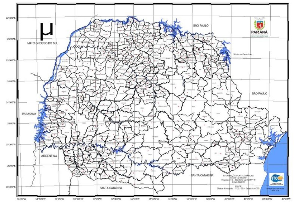 Instituto divulga nova base cartográfica do Paraná