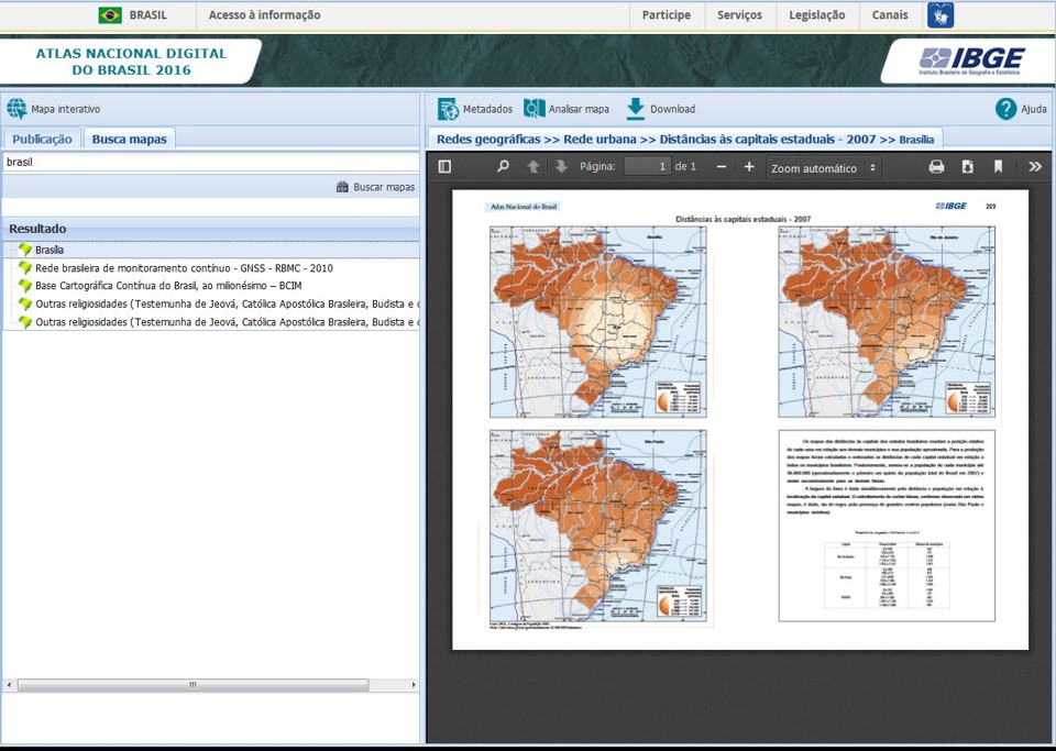 IBGE lança atlas digital com 780 mapas disponíveis na internet
