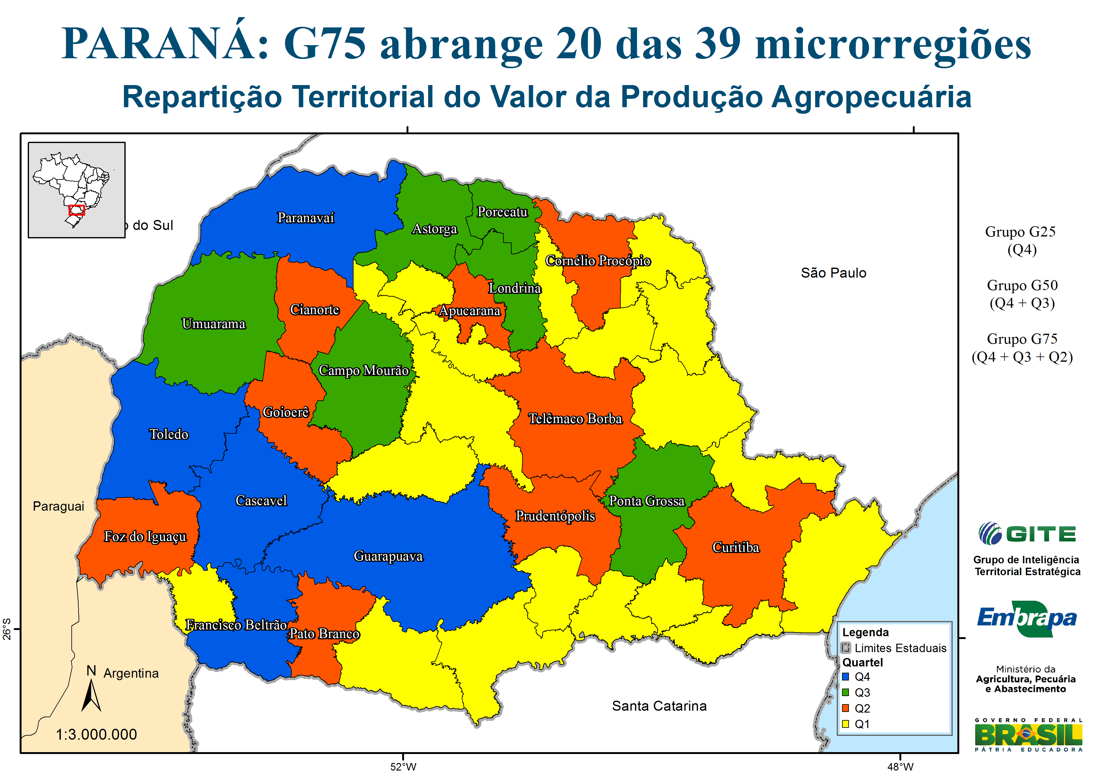 Estudo inédito da Embrapa avalia divisão da riqueza agropecuária no Brasil