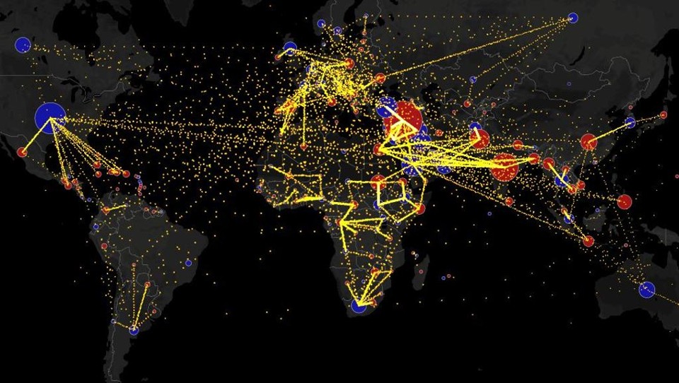 Mapa mostra caminhos da migração no mundo todo; confira