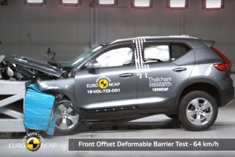Volvo XC40 tira nota máxima no teste do Euro NCAP