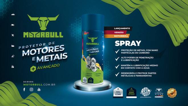 Motorbull lança versão spray de protetor de motores e metais