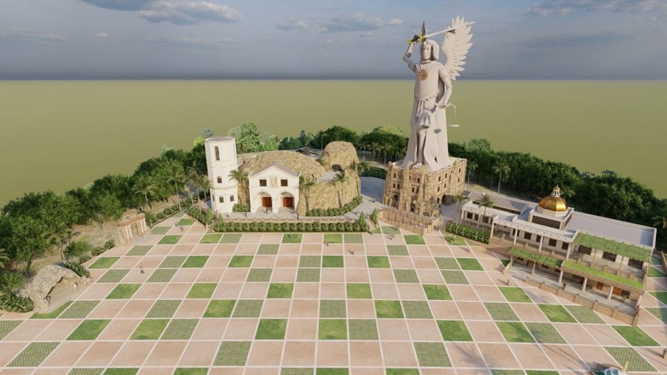 Imagem de São Miguel com 70 metros é construída no interior de SP