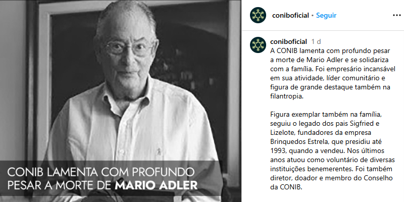 Empresário Mario Adler morre aos 86 anos em São Paulo