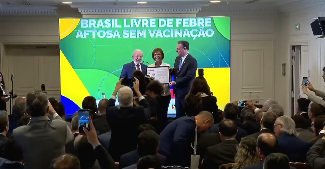 Brasil recebe certificado de livre de febre aftosa sem vacinação