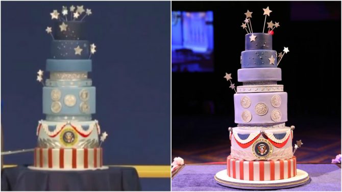 Bolo de Trump foi réplica e não plágio da posse de Obama, diz confeiteira