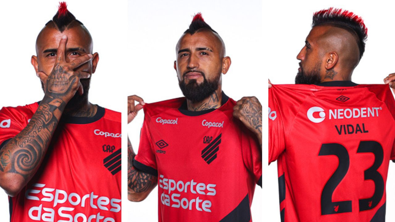 Novo camisa 23, Arturo Vidal é oficializado pelo Athletico